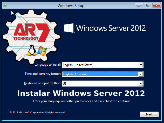 Instalação do Servidor Windows Server - Ar7 Technology